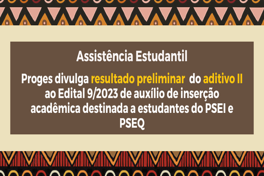 PROGES - Pró-Reitoria de gestão estudantil